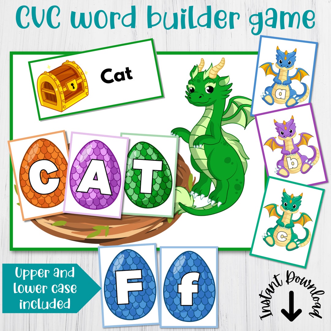Preschool Printable Alphabet Activity, CVC Word Building Activity ...