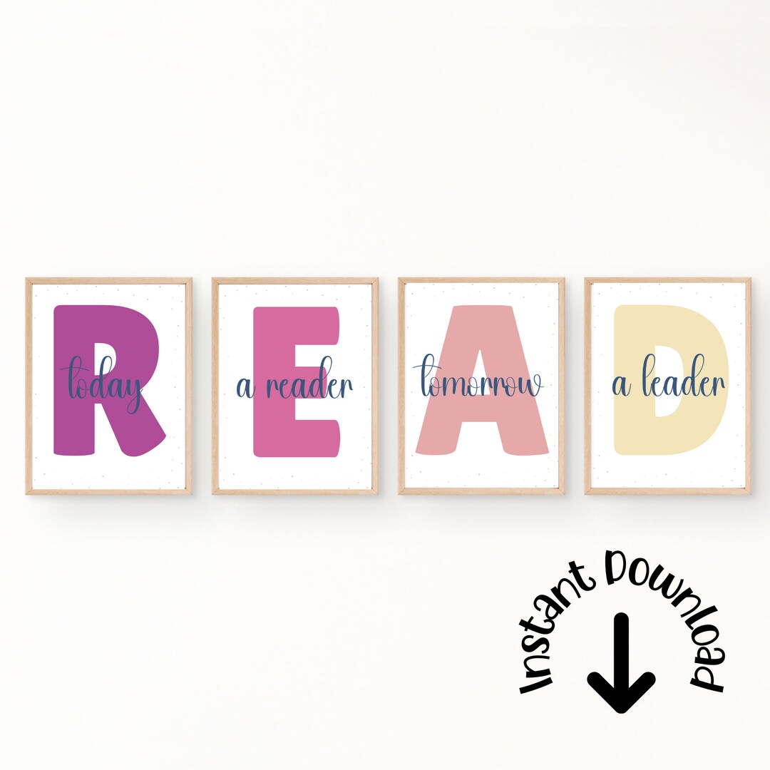 Reading Corner Printable, Today a Reader Tomorrow a Leader, Playroom ...