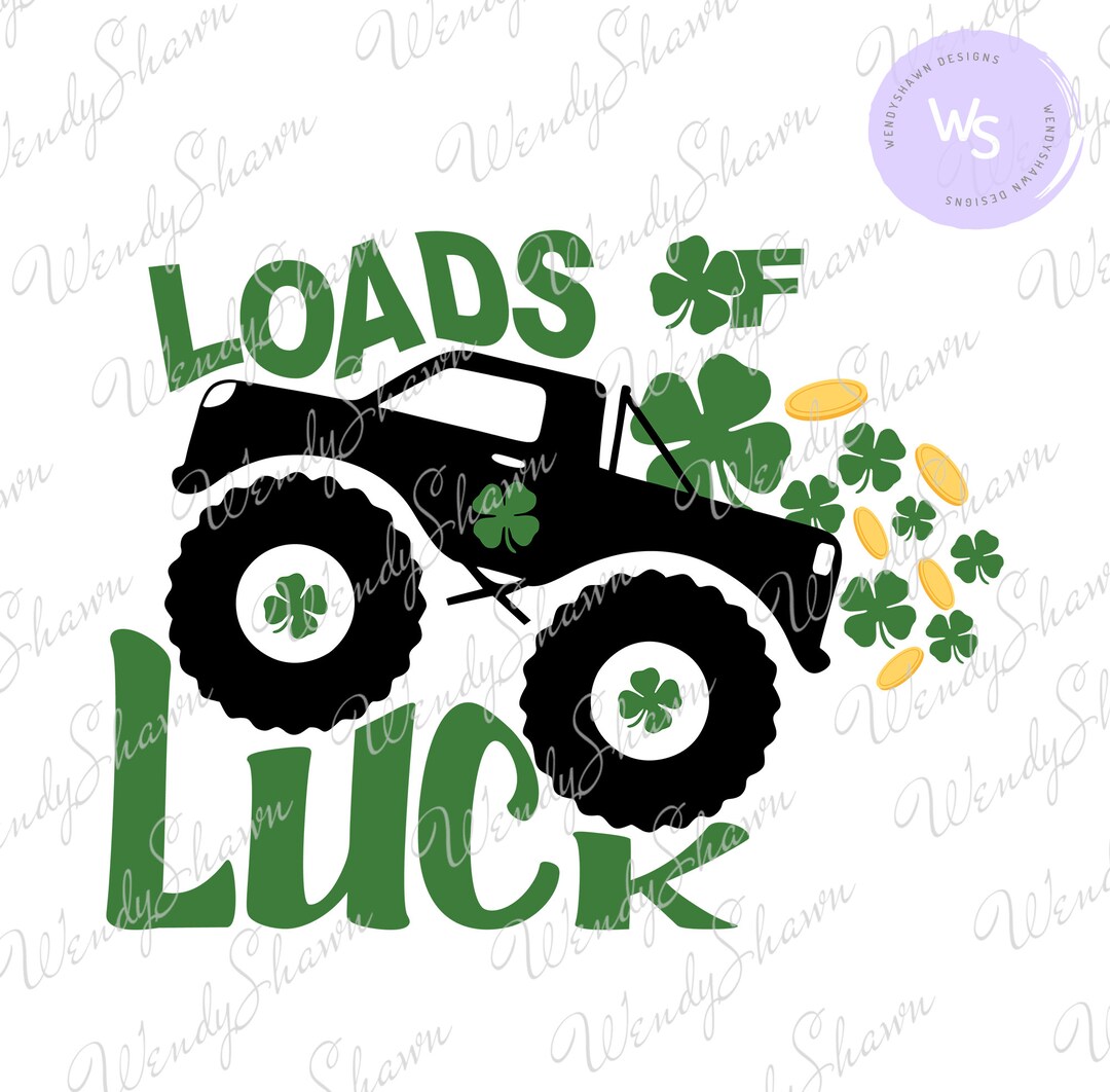 Loads of Luck Svg/cute St. Patricks Day Design/boys Shirt/gold Coins ...