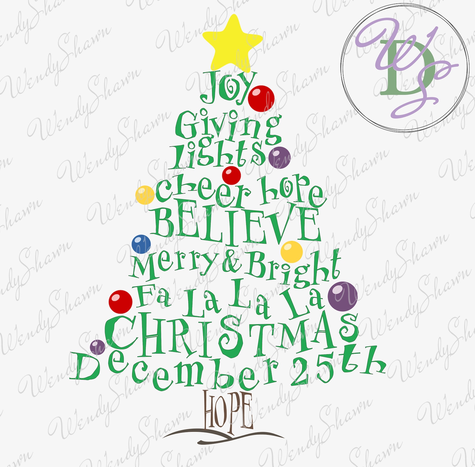 Christmas Tree Word Art/holiday Word Art/cut - Etsy