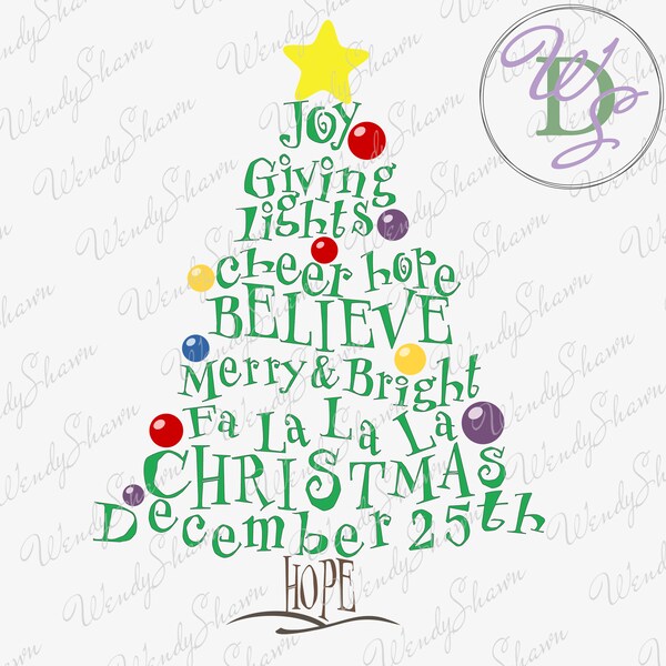 Tree Word Art - Etsy