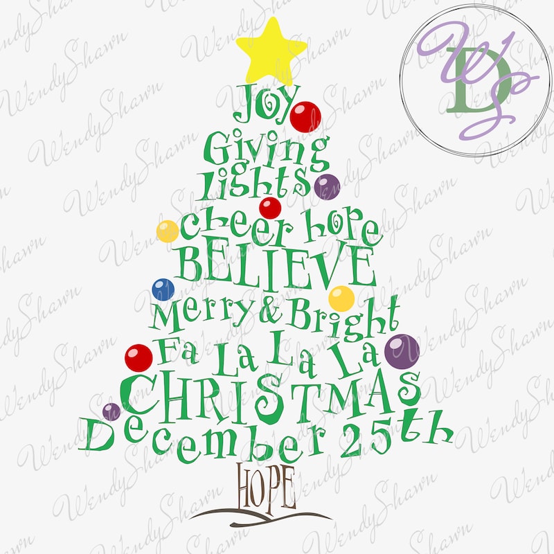 Tree Word Art - Etsy