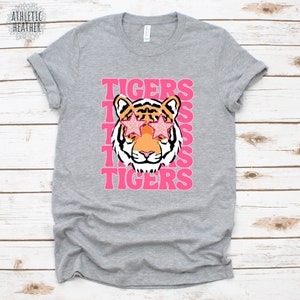 Tigers / Tiger / Mascot / School / College / Preppy / Game Day / Shirt / Tee / Bella / Football ...