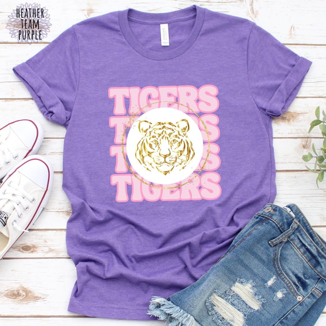 Tigers / Tiger / Mascot / School / College / Preppy / Game Day / Shirt / Tee / Bella / Football ...