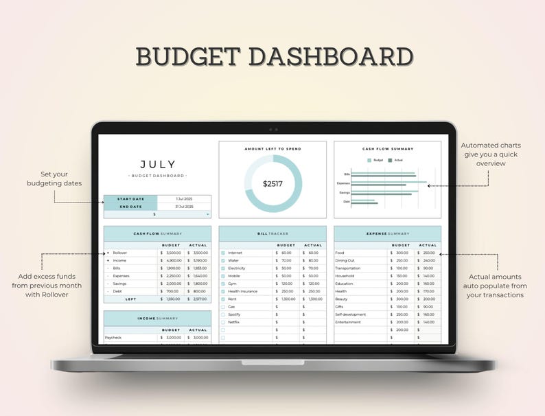 Simple Monthly Budget Spreadsheet | Family Budget Planner | Personal ...