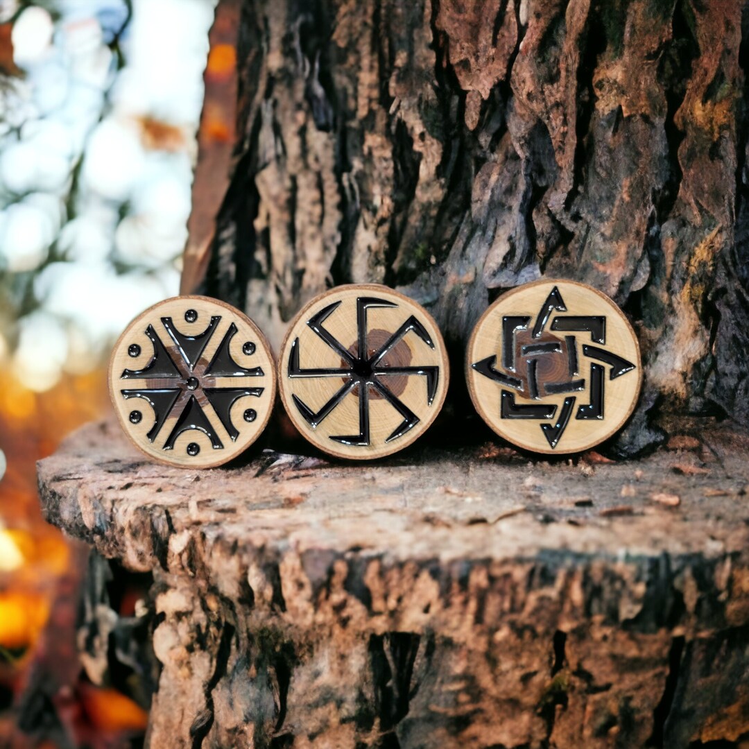 Set of Three Slavic Diety Symbols Veles Svarog Perun - Etsy