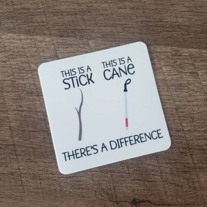 Orientation and Mobility Stick Vs Cane Vinyl Sticker for Water - Etsy