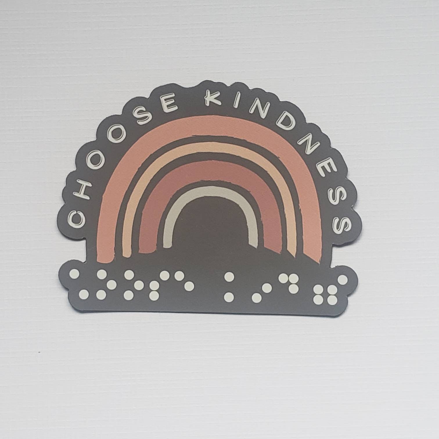 Choose Kindness Magnet Visual Braille Rainbow Magnet for Teachers Moms ...