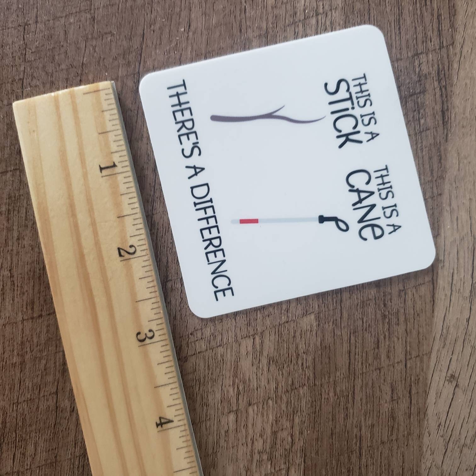 Orientation and Mobility Stick Vs Cane Vinyl Sticker for Water Bottles ...
