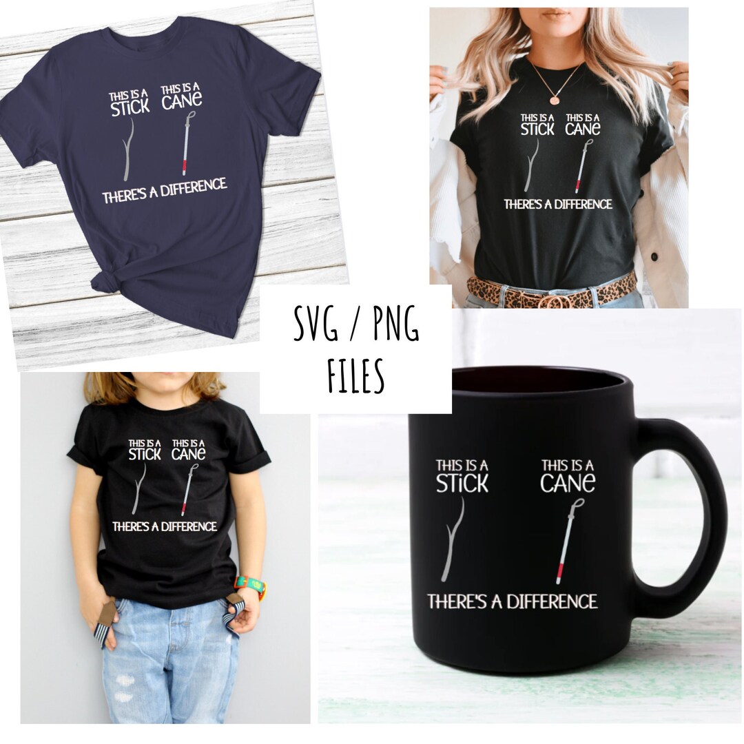 Stick Not A Cane SVG PDF File for Printing Crafts DIY White Cane ...