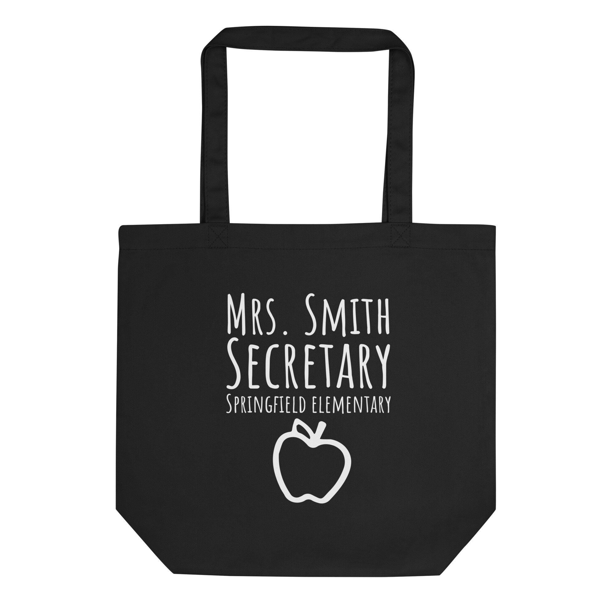 Custom School Secretary Bag Organic Cotton Eco Tote Bag Gift - Etsy