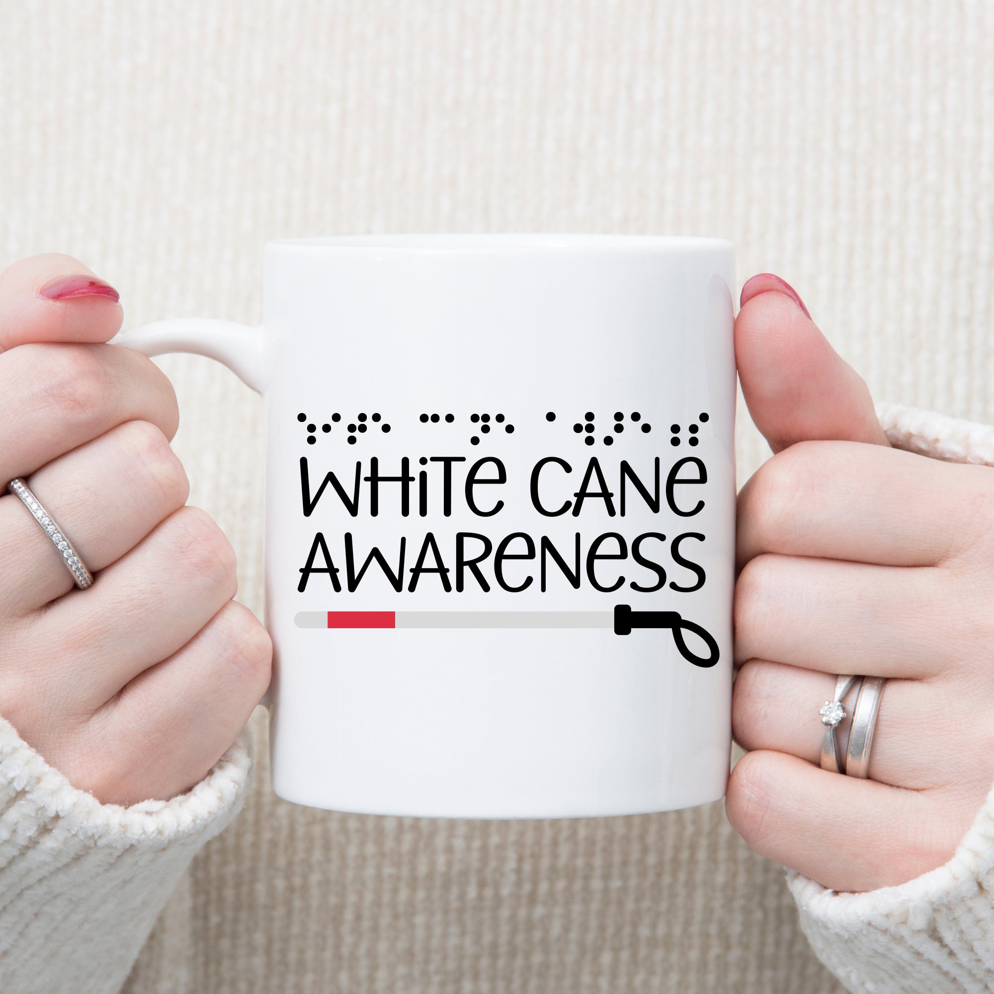 SVG PNG File White Cane Awareness Graphic for Printing Crafting Shirts ...