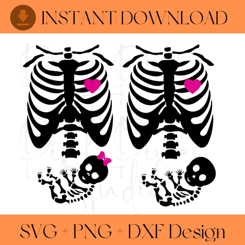 Baby Skeleton Svg, Pregnancy Skeleton Svg, Halloween Skeleton Svg, Mom ...