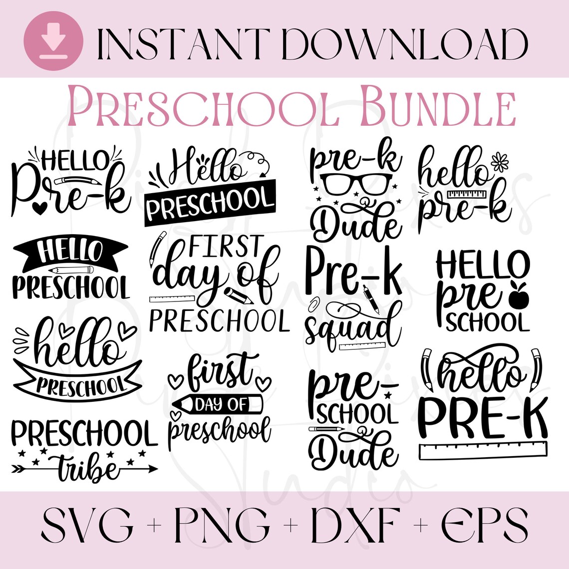 Back to School SVG, Pre-k Back to School SVG Bundle, Pre-k SVG, School ...