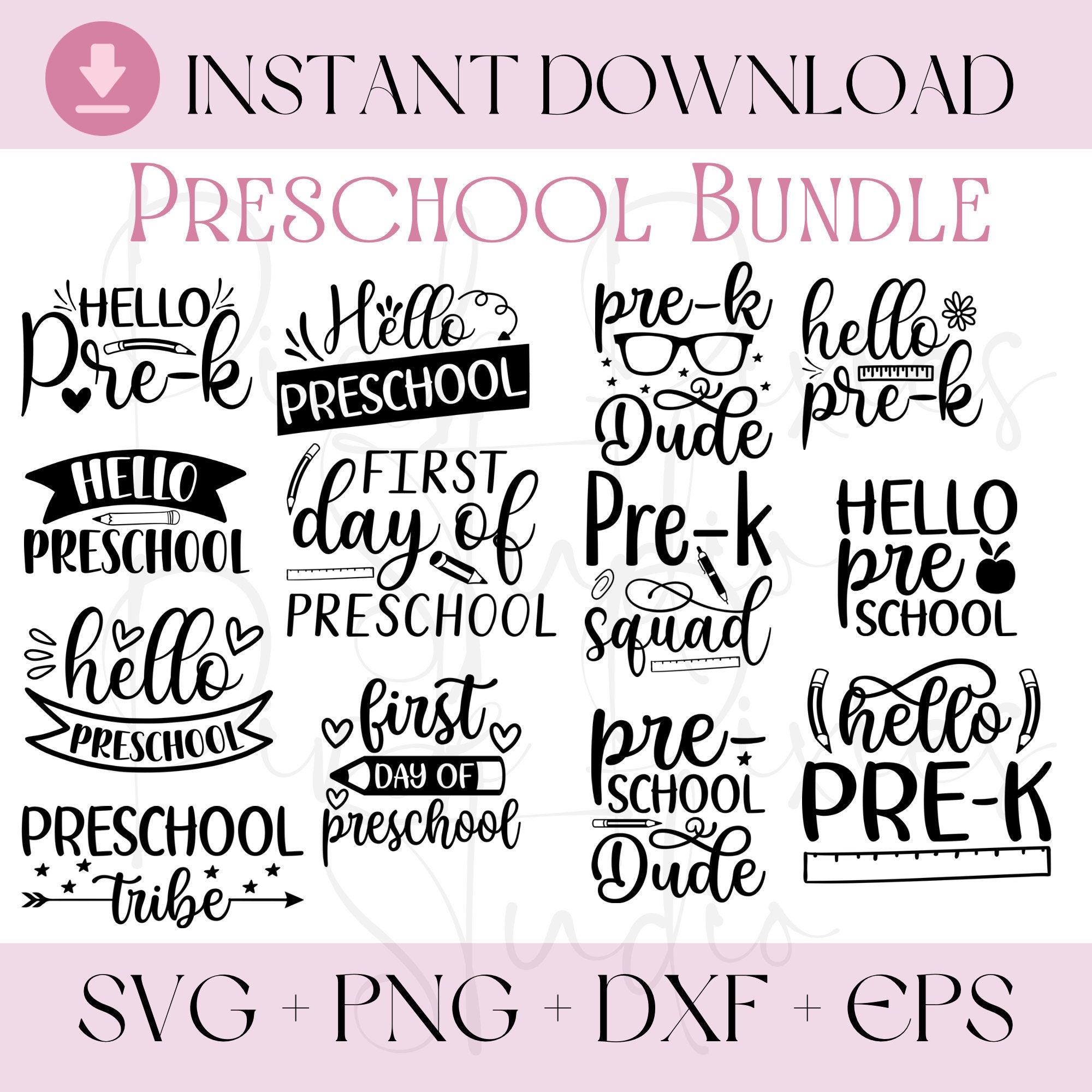 Back to School SVG, Pre-k Back to School SVG Bundle, Pre-k SVG, School ...