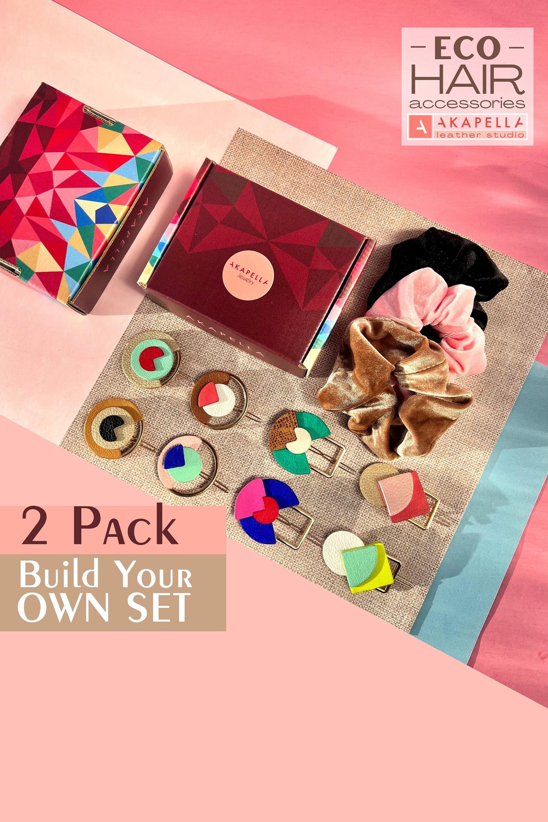 2-pack Make Your Own Set, ECO Hair Clip + Large Scrunchie, Self Care ...