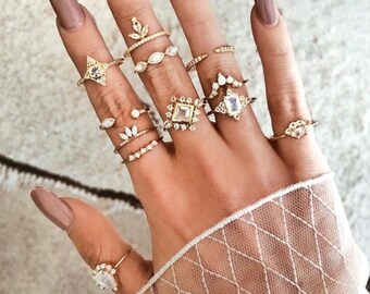 Boho Stackable Ring - Etsy