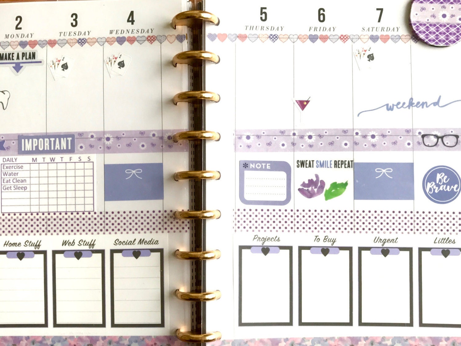 Purple HAPPY PLANNER Stickers | to Do Planner Printable |to Do ...