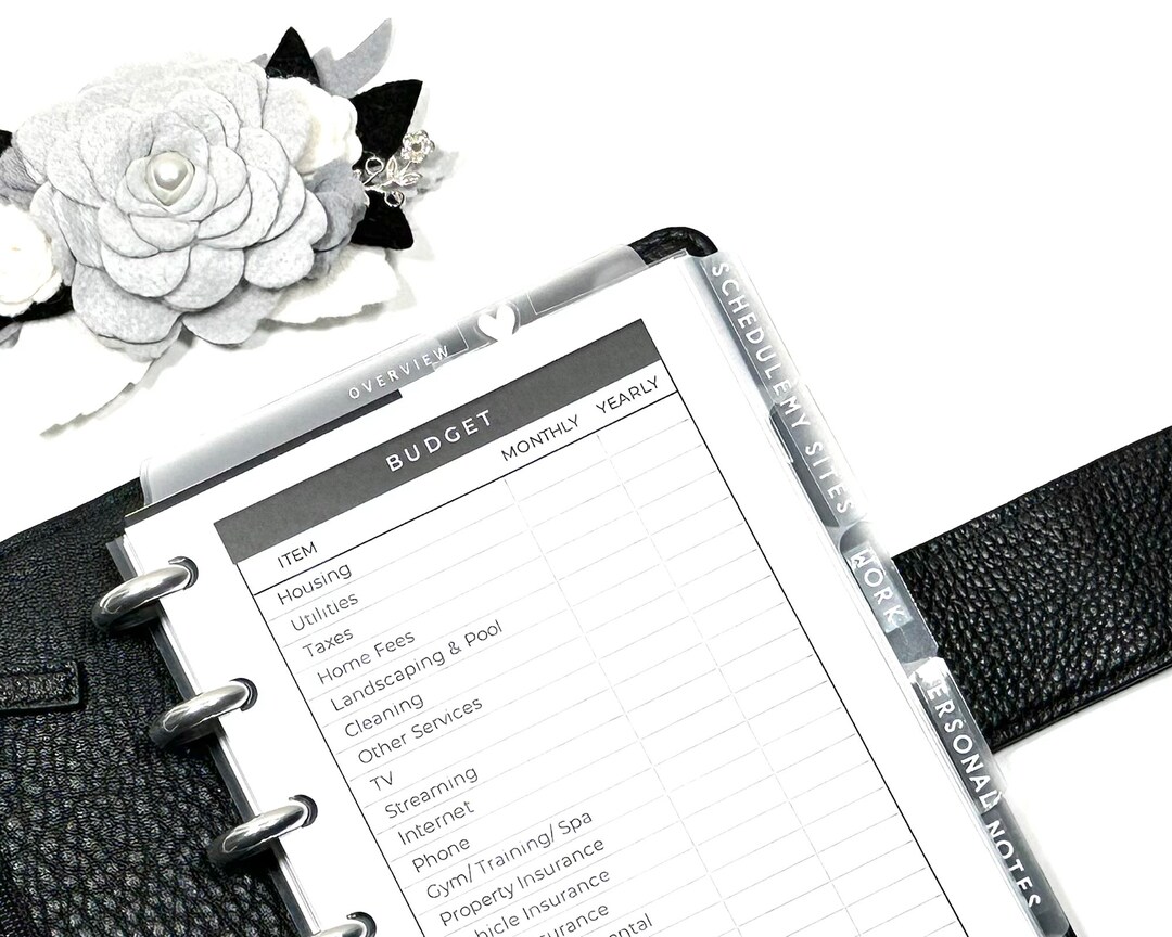 Detailed Personal Budget Planner Insert | A5 Size | INSTANT Download - Etsy