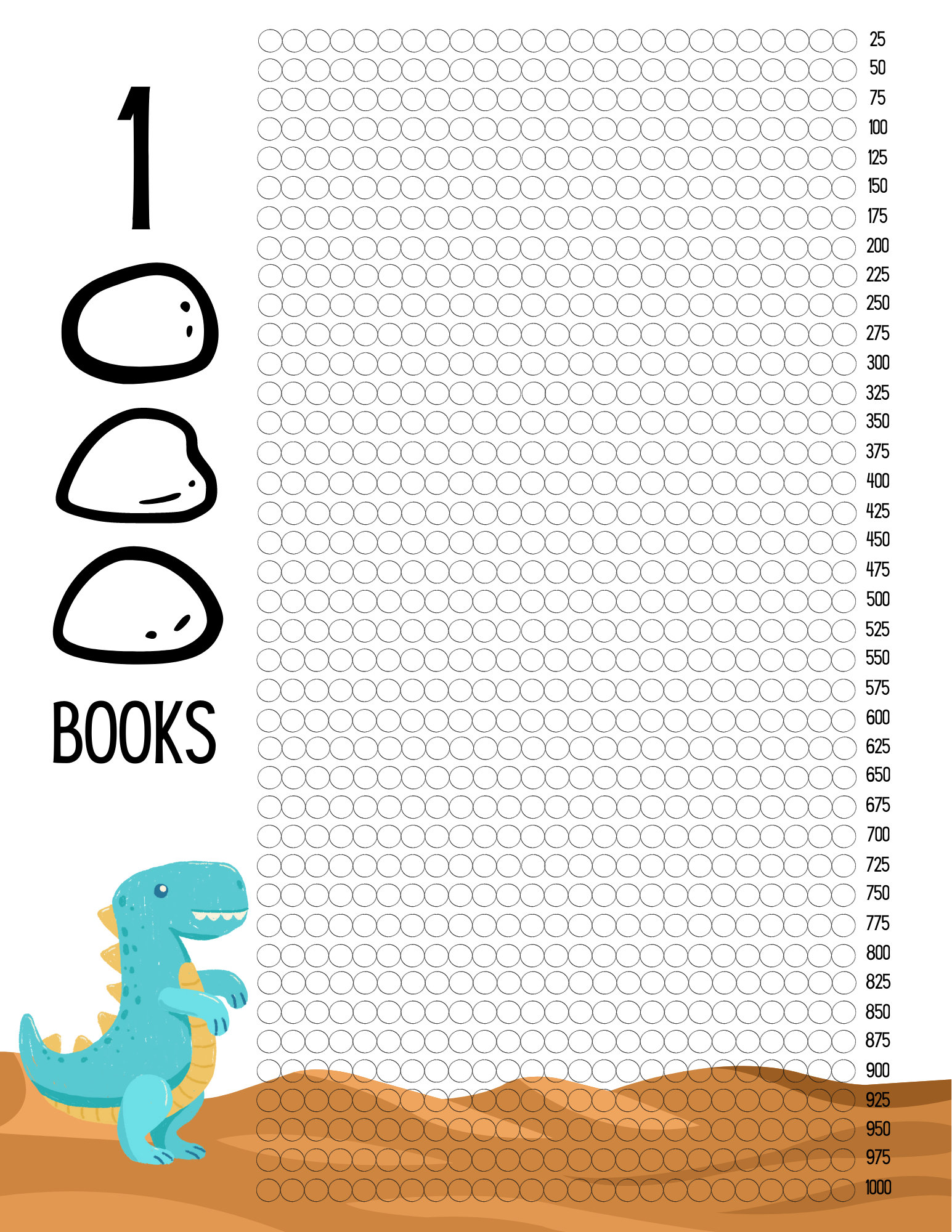 1000 Books Dinosaur Reading Trackers - Bundle - Library Program ...