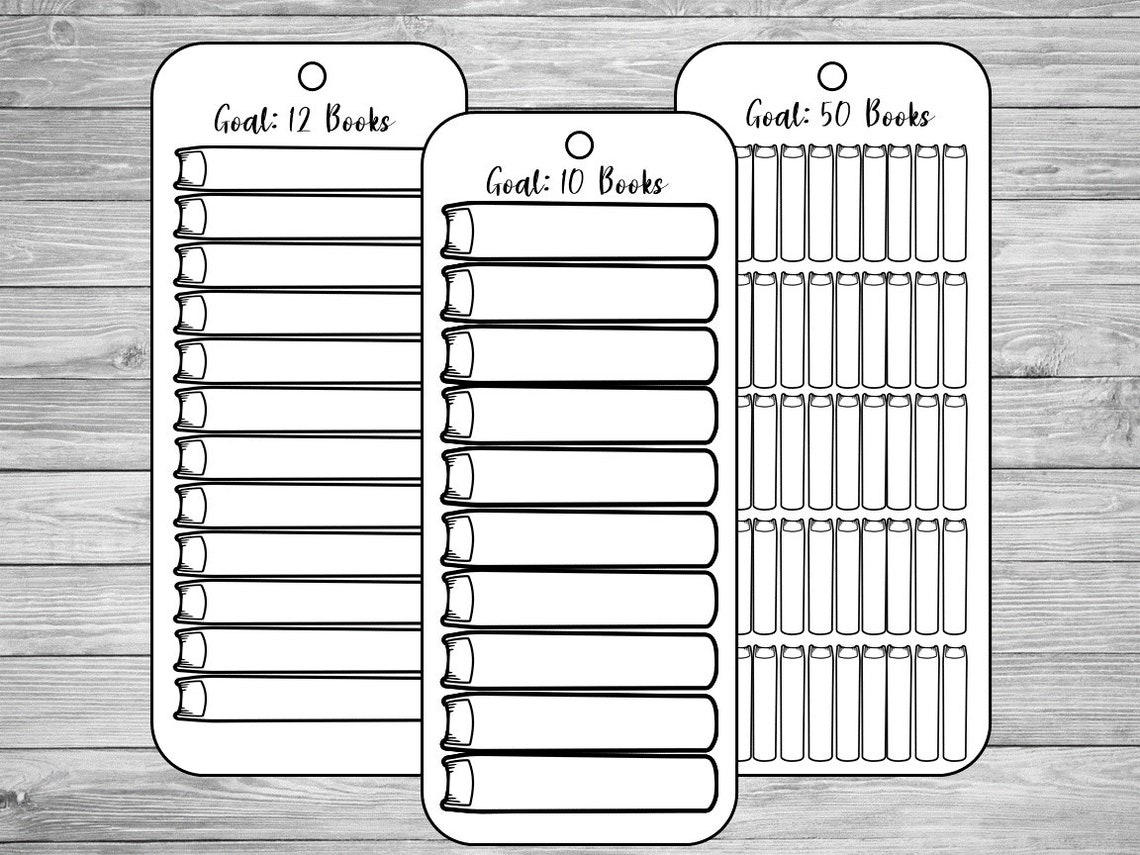12 Printable Reading Tracker Bookmarks - Reading Goal Tracker - New ...