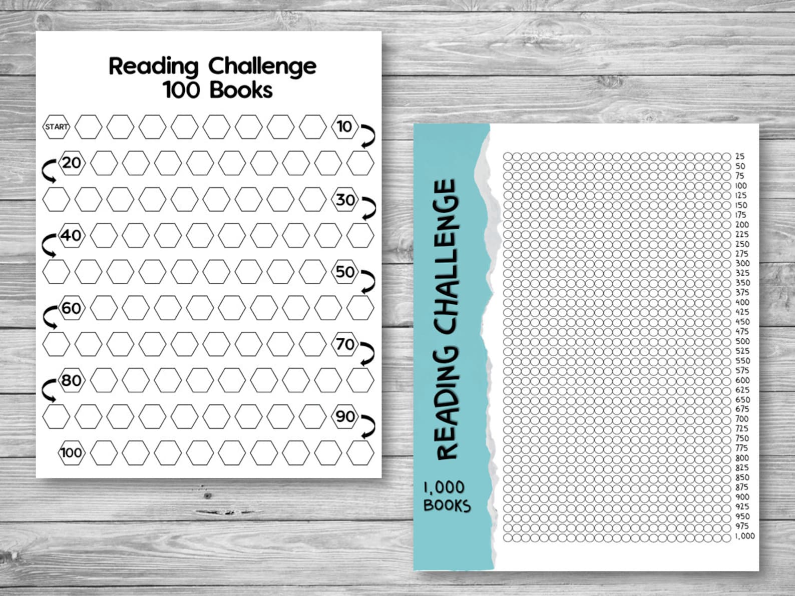 Reading Tracker - 100 Books or 1000 Books - Coloring Page - New Years ...