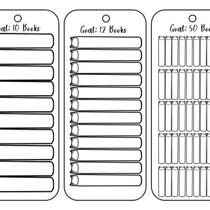 12 Printable Reading Tracker Bookmarks - Reading Goal Tracker - New ...