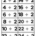 Division Flashcards 1-12 Printable - Elementary Flash Cards - Kids ...