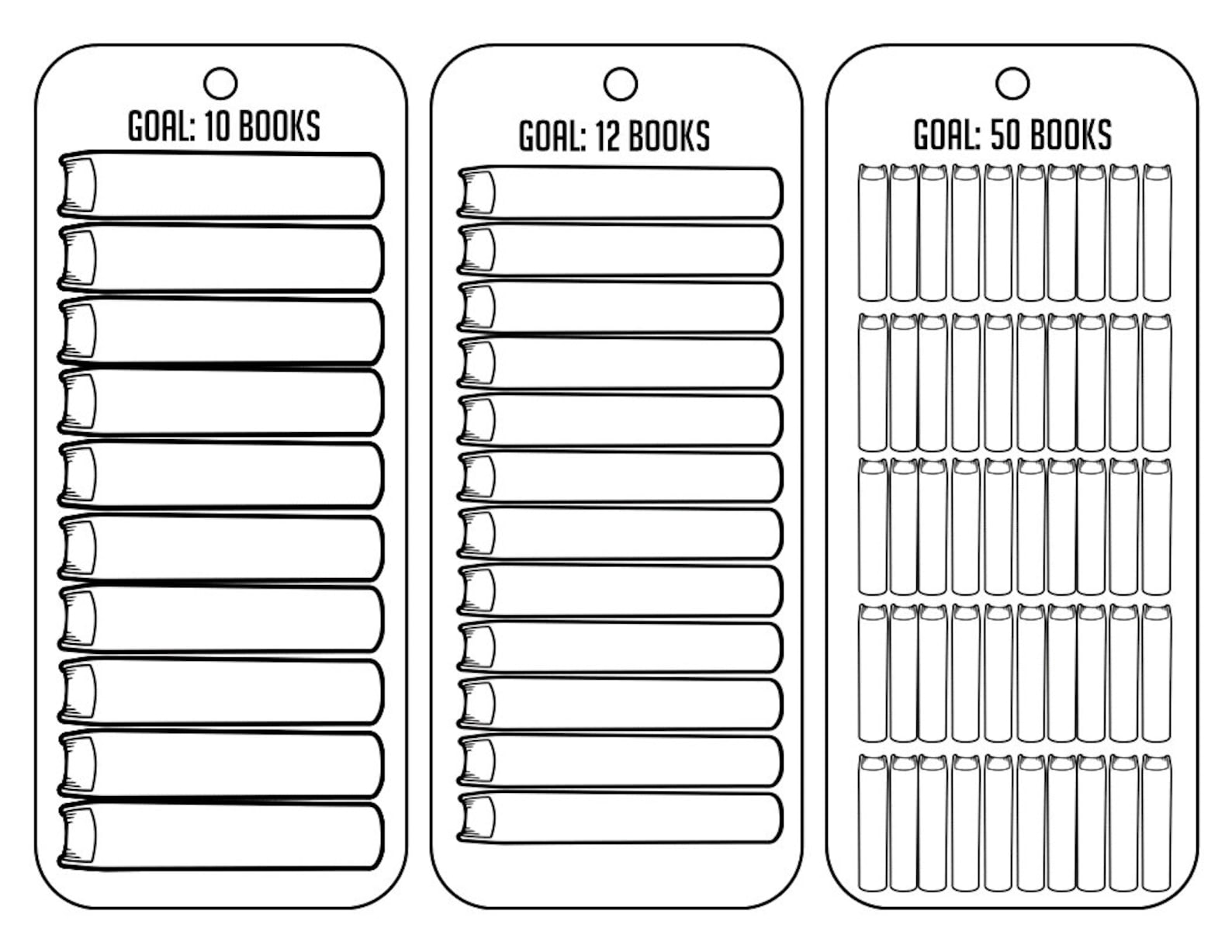 12 Printable Reading Tracker Bookmarks - Reading Goal Tracker - New ...