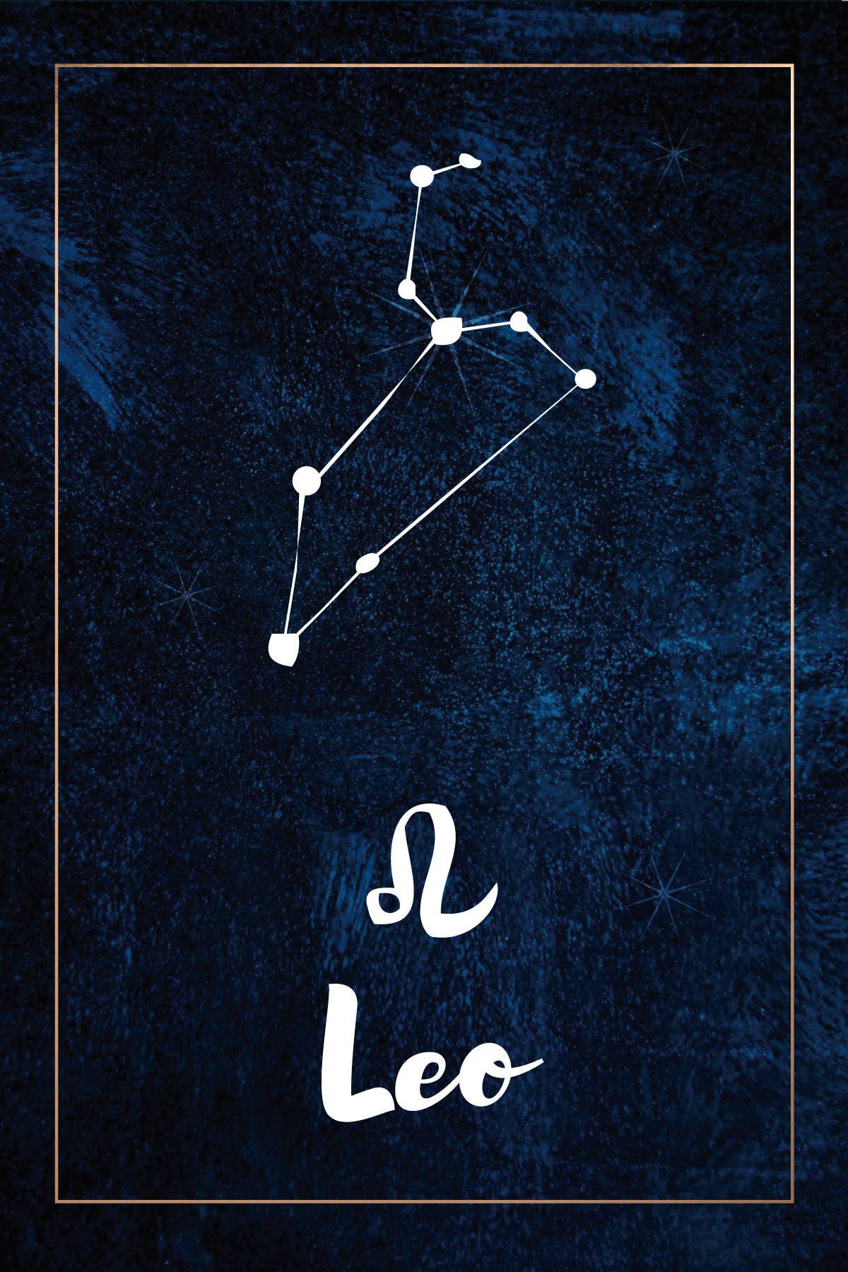 Zodiac Constellation Digital Postcards 4 X 6 Set of 12 in Navy ...