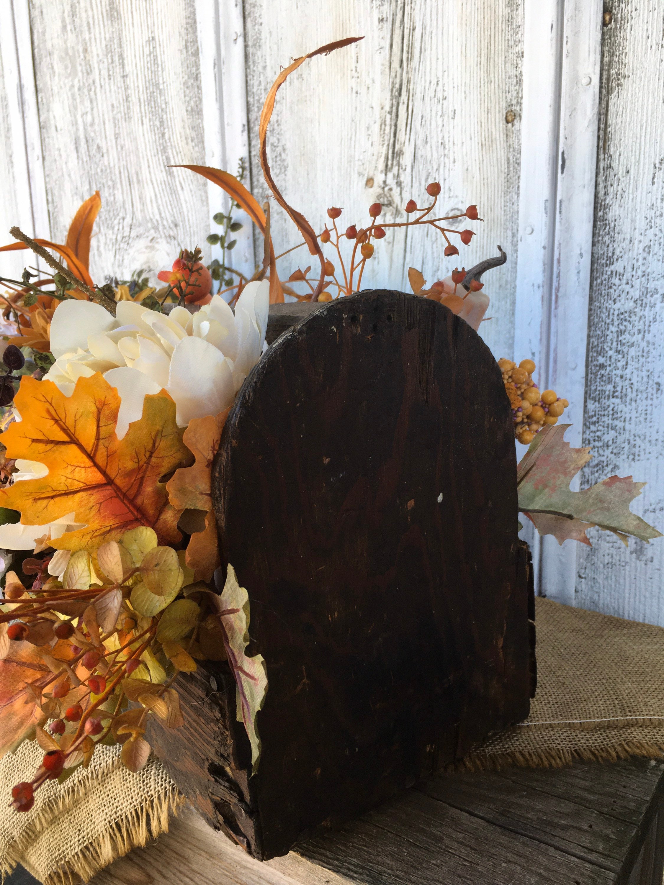 Vintage Tool Box Fall Pumpkin and Floral Arrangement | Etsy