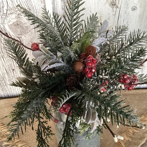 Christmas Galvanized Cream Can Merry Christmas Arrangementrustic ...