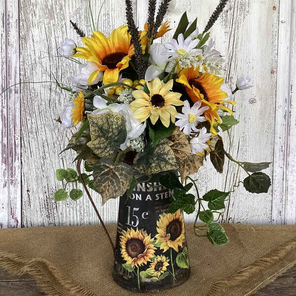 Sunflower Pitcher - Etsy