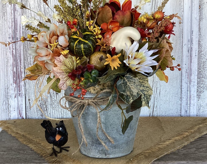 Fall Table Arrangement~autumn Centerpiece~thanksgiving Decor~fall ...