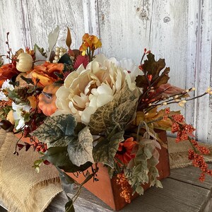 Blessed and so Thankful Pumpkin and Floral Fall Arrangementthanksgiving ...