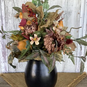 Vintage Pitcher With Fruit Floral Arrangementearth Tone Floral ...