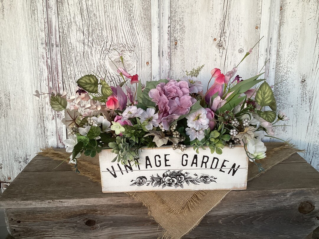Shabby Chic Light Lavender, Pink and White Floral Arrangement~vintage ...