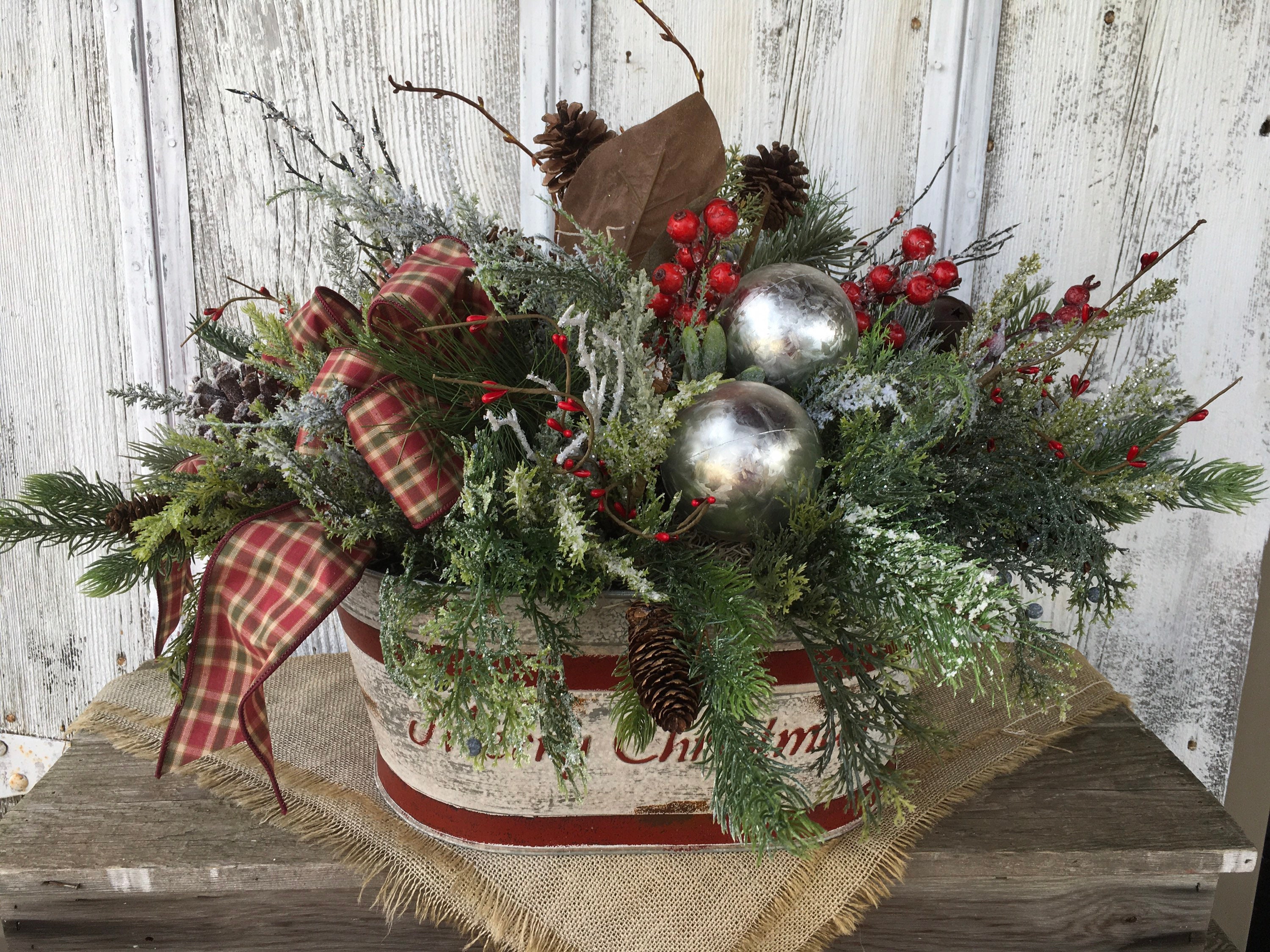 Vintage Inspired Merry Christmas Wash Tub - Etsy