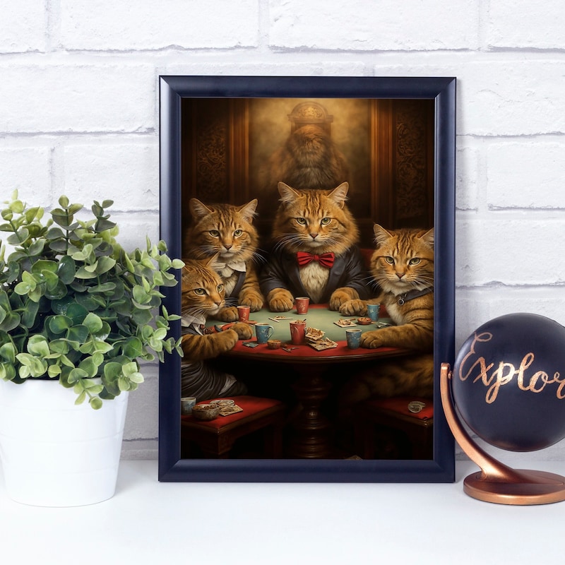 Cats Playing Poker - Etsy