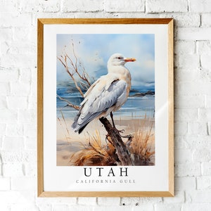 California Gull, the State Bird of Utah, Poster Print, Wall Décor - Etsy
