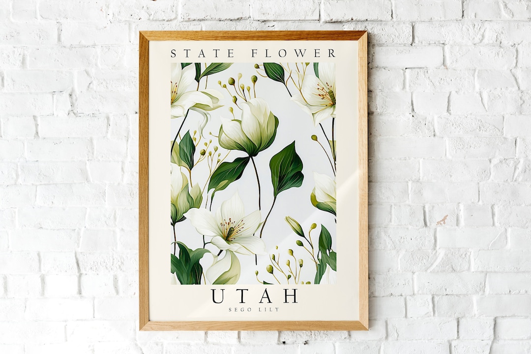 Sego Lily, Utah State Flower, Poster Print, Wall Décor - Etsy