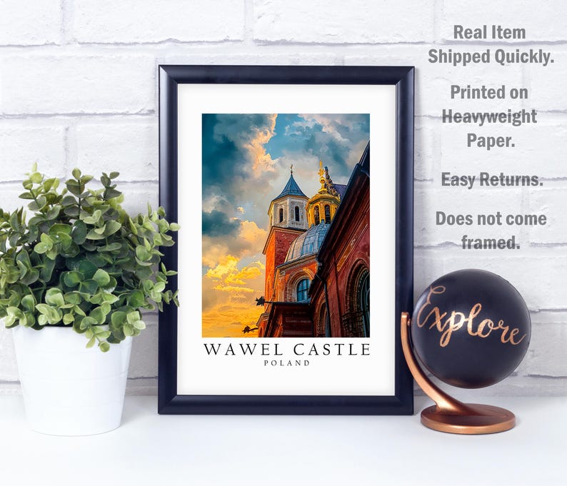 Wawel Royal Castle, Museum in Kraków, Poland, Travel Poster, Art Print ...