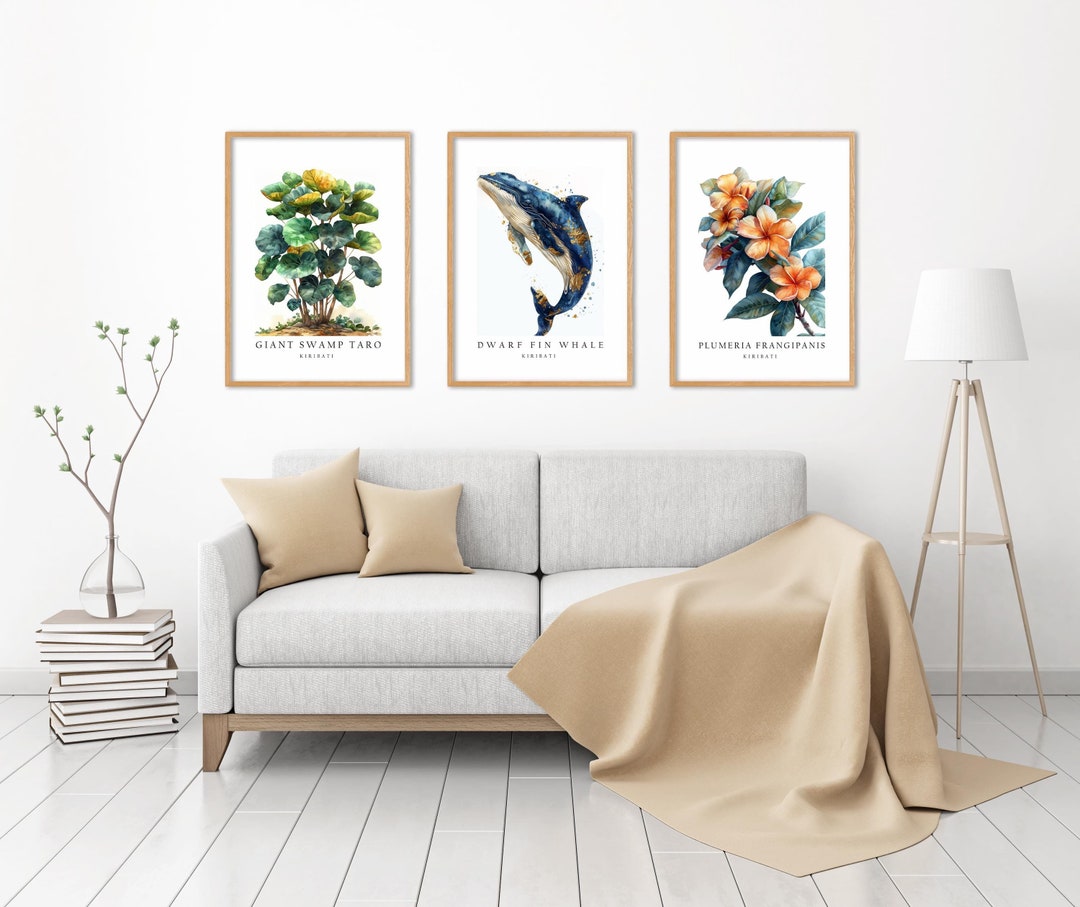 Kiribati National Symbols, the Dwarf Fin Whale, Plumeria Frangipanis ...