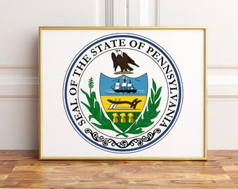 Seal of the State of Pennsylvania United States Seals Poster Art Print ...