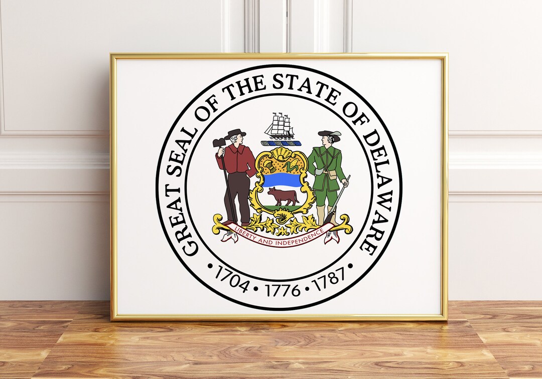 Delaware State Seal, Poster Print, Wall Décor - Etsy