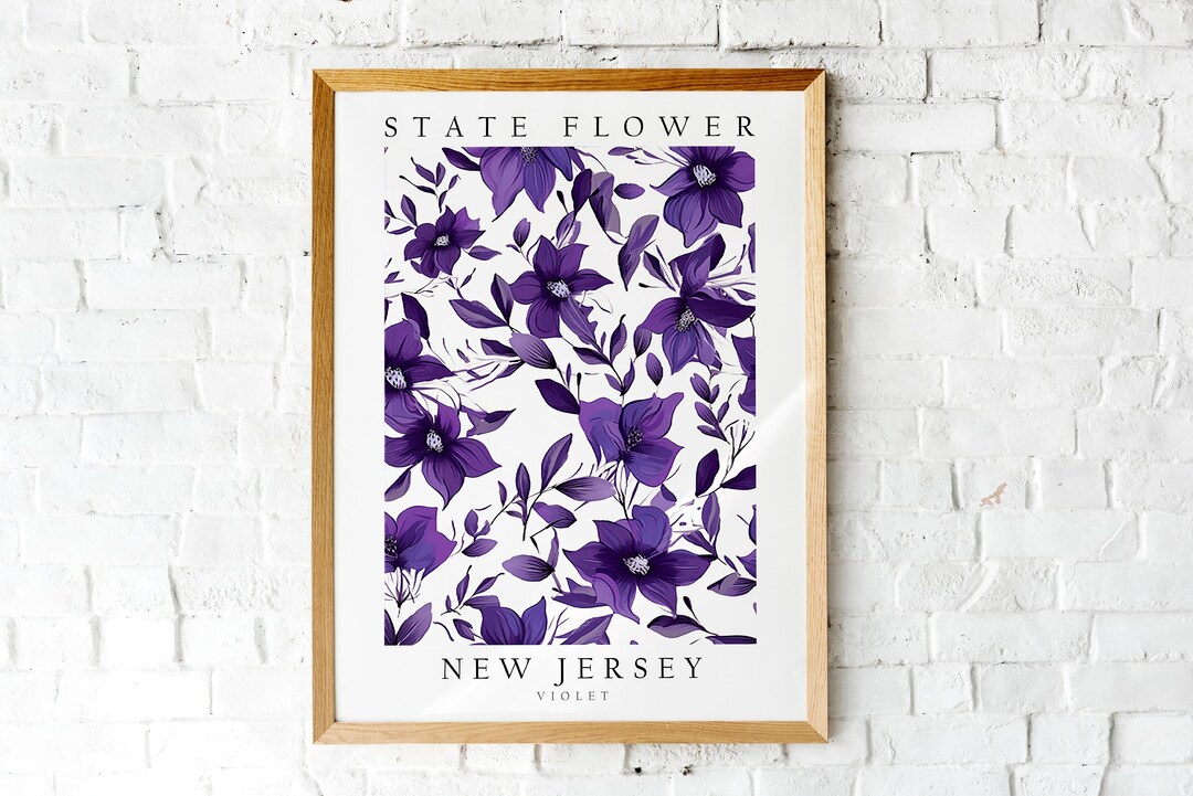 Violet, New Jersey State Flower, Poster Print, Wall Décor - Etsy