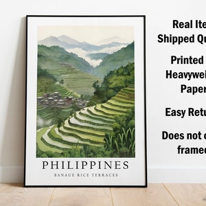 Banaue Rice Terraces in Philippines, Poster Print, Wall Art, Home Décor ...