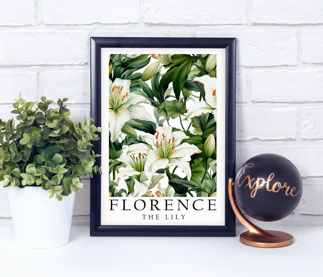The Lily, the State Flower of Florence, Poster Print, Wall Décor - Etsy