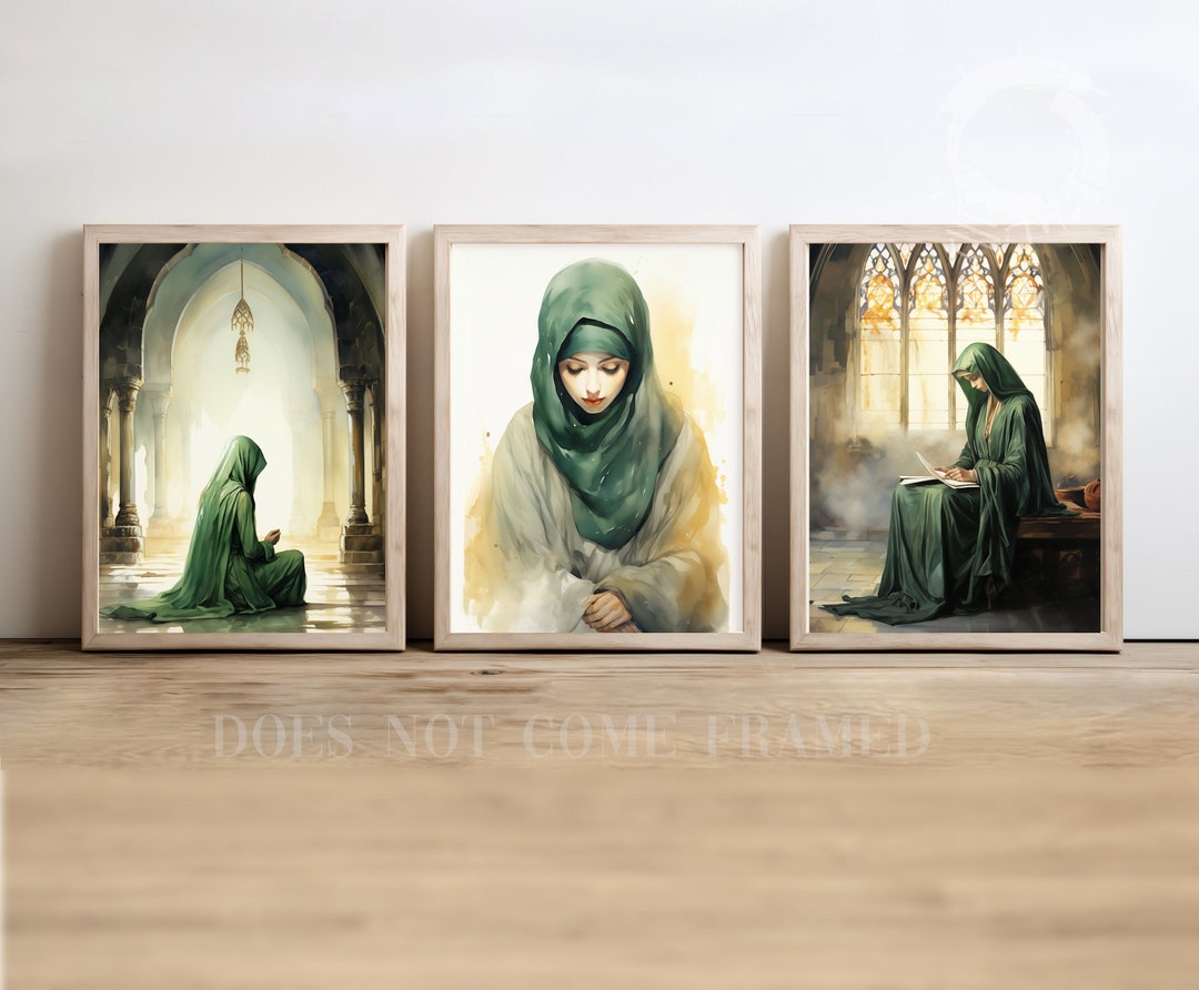 Muslim Woman Praying, Set of 3 Poster Prints, Wall Art Home Décor - Etsy