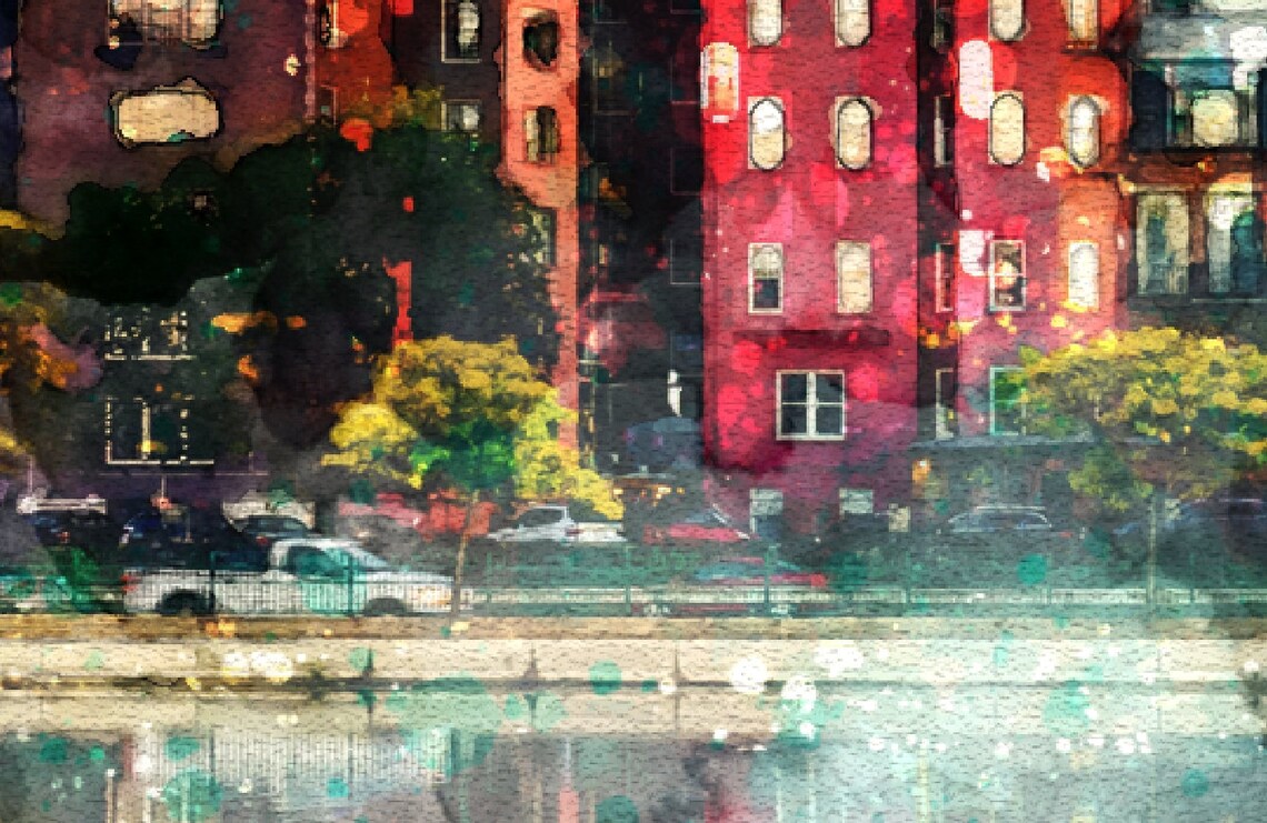 Boston Back Bay, Massachusetts Painting, Poster Print, Watercolor ...